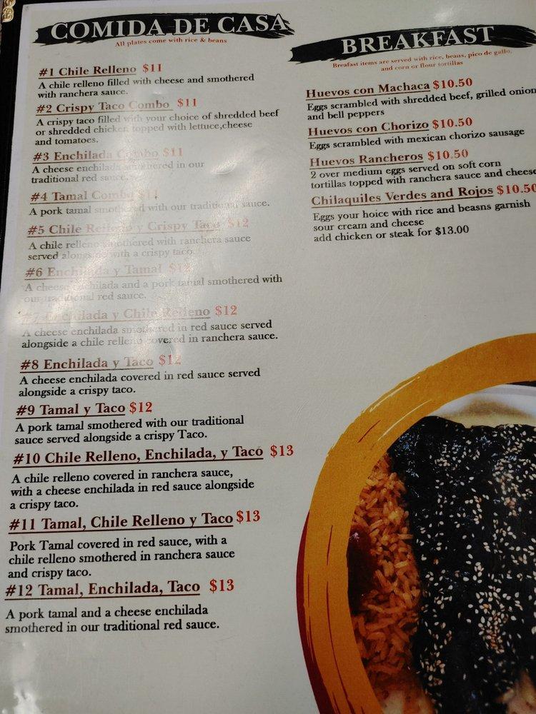 Menu at Los Arcos Mexican Restaurant, La Quinta, Washington St ste 2I