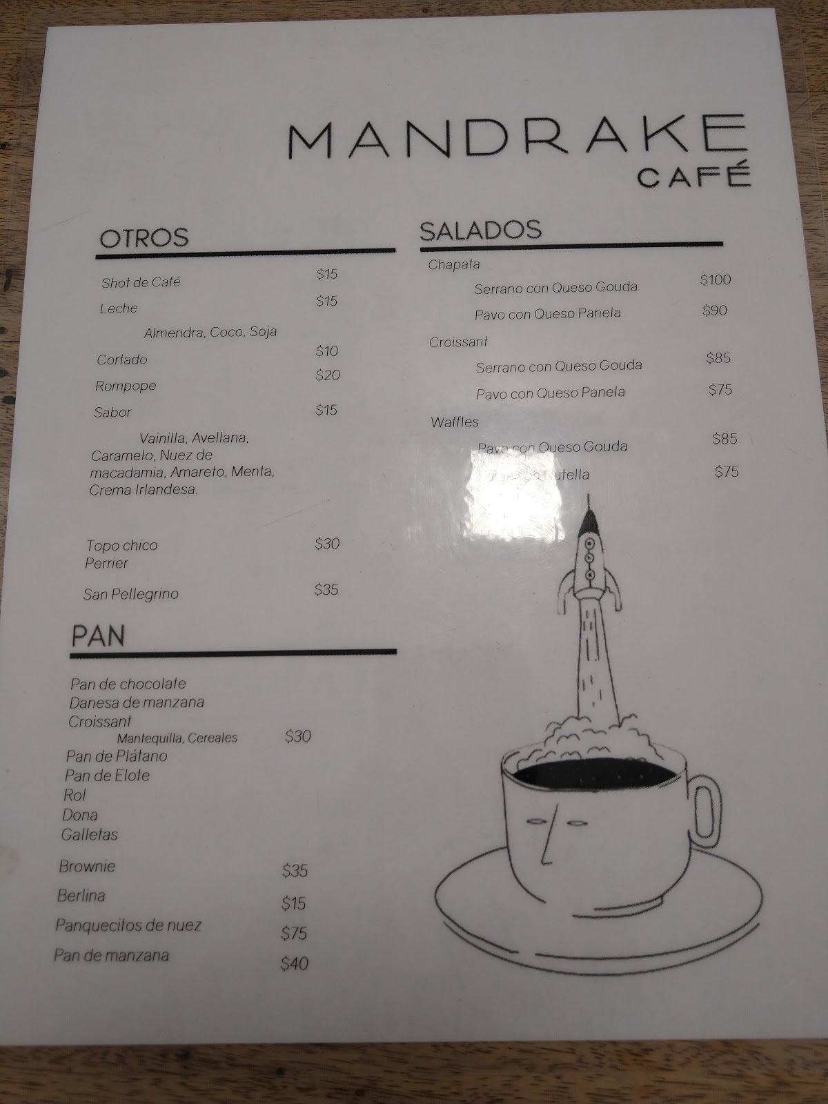Carta de Café Mandrake, Ciudad de México, Miguel Laurent 43