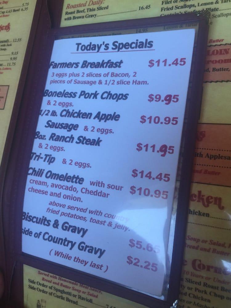 Menu at Country Way restaurant, Fremont