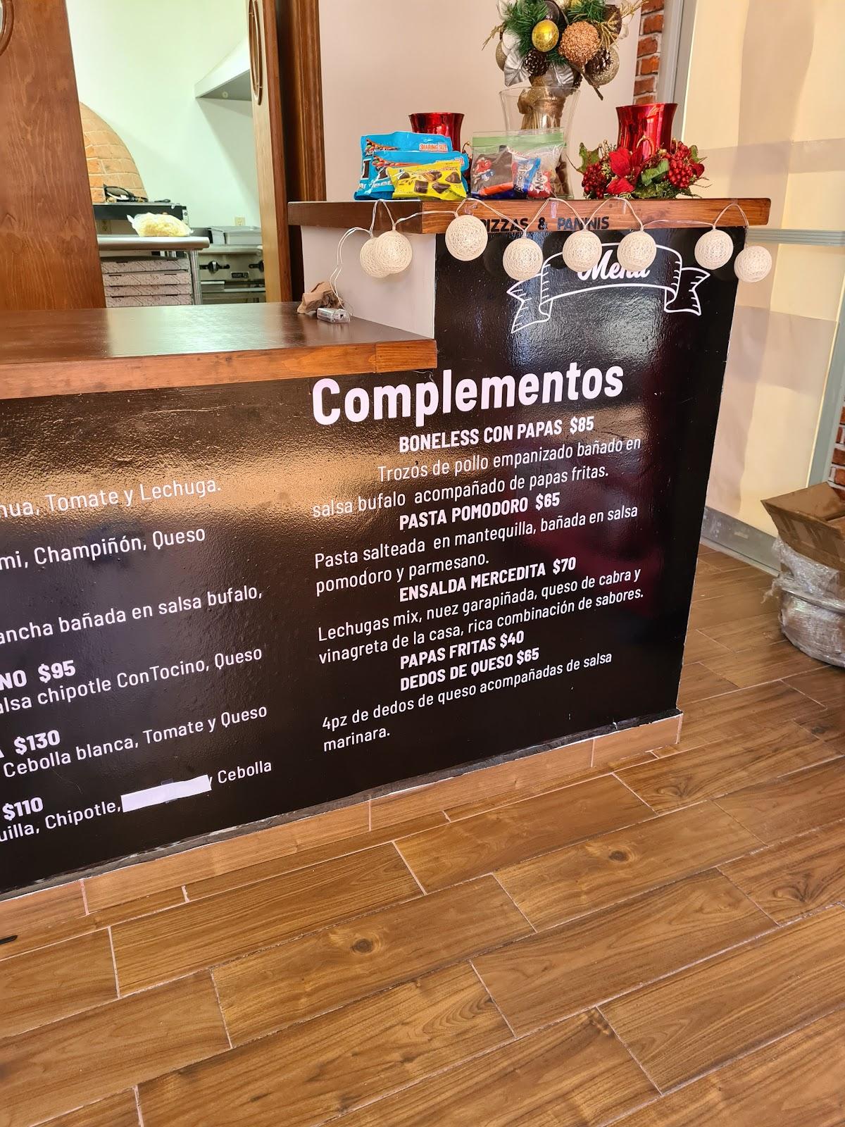 Carta del restaurante Merceditas Pizzas Artesanales, Piedras Negras