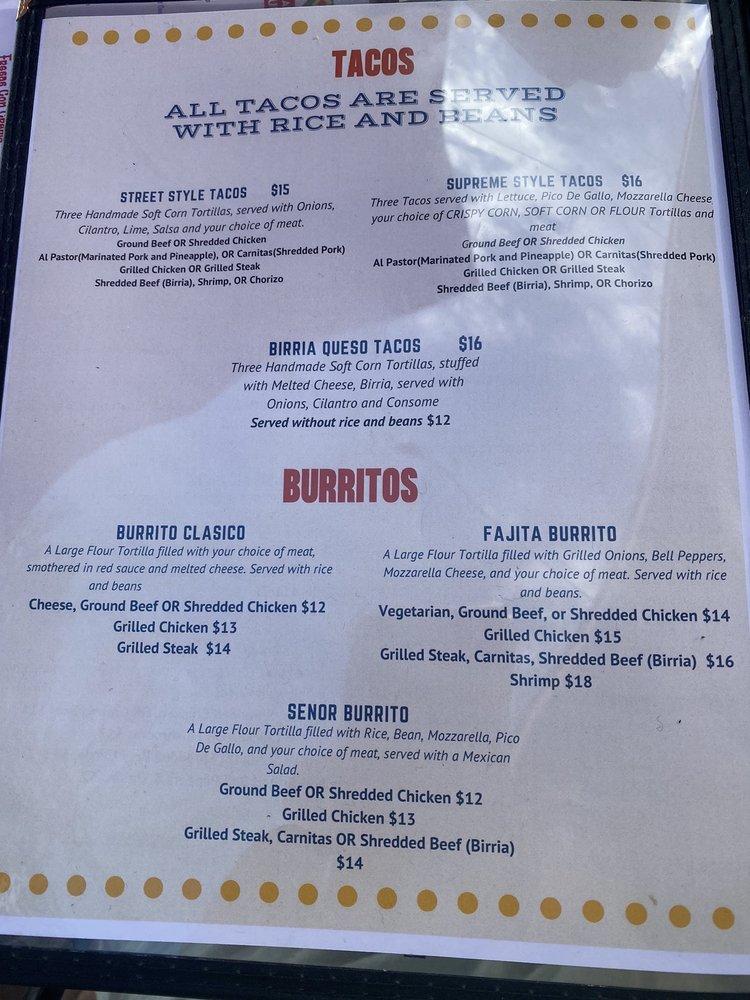 Carta del pub y bar Fruta Mix, Winter Garden