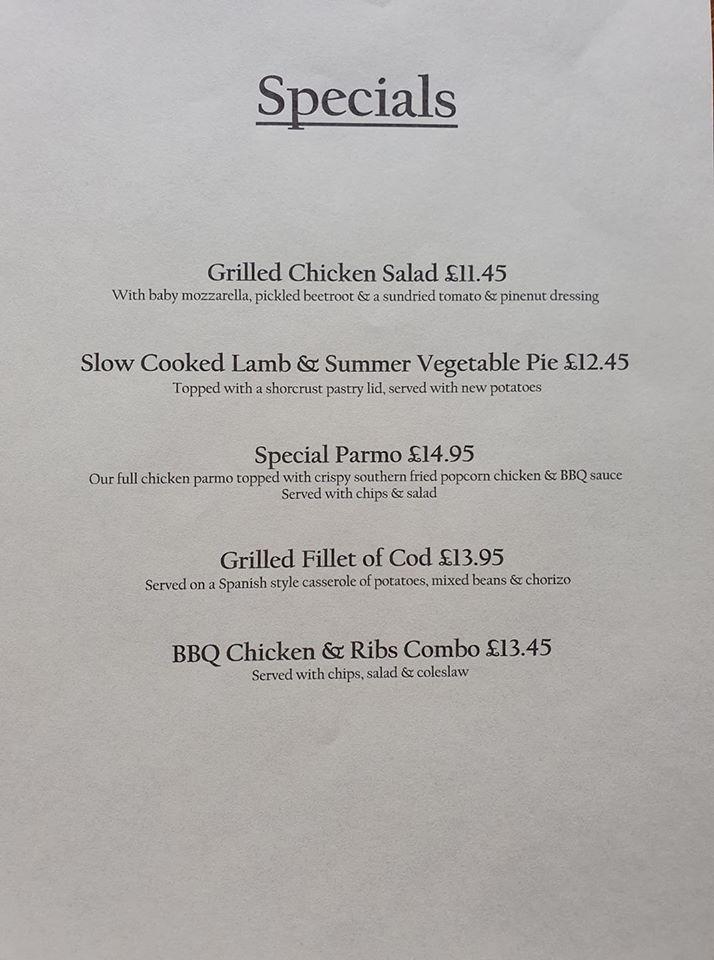 Menu at The Buck pub & bar, Middlesbrough