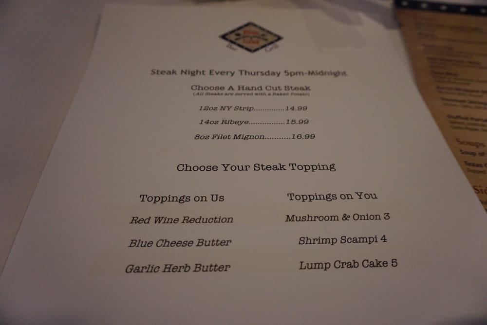 Menu at Blue & Gray Bar & Grill, Gettysburg