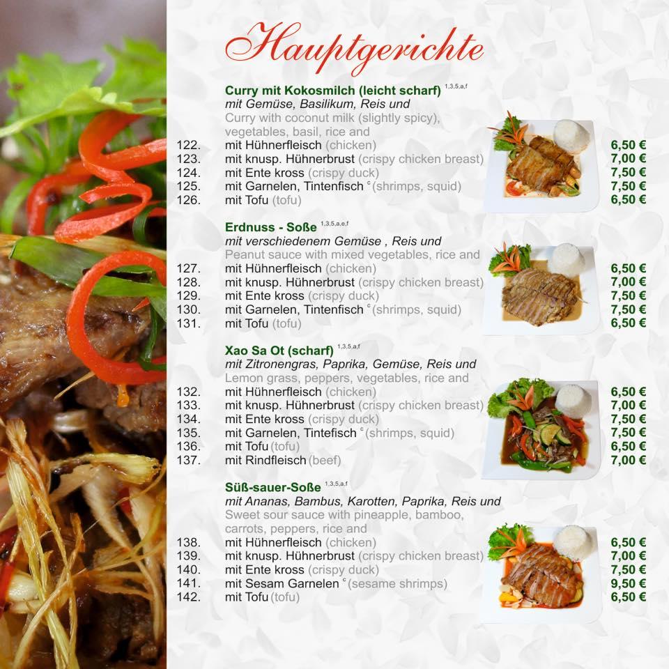 Speisekarte von Miss Vietnam restaurant, Bayreuth