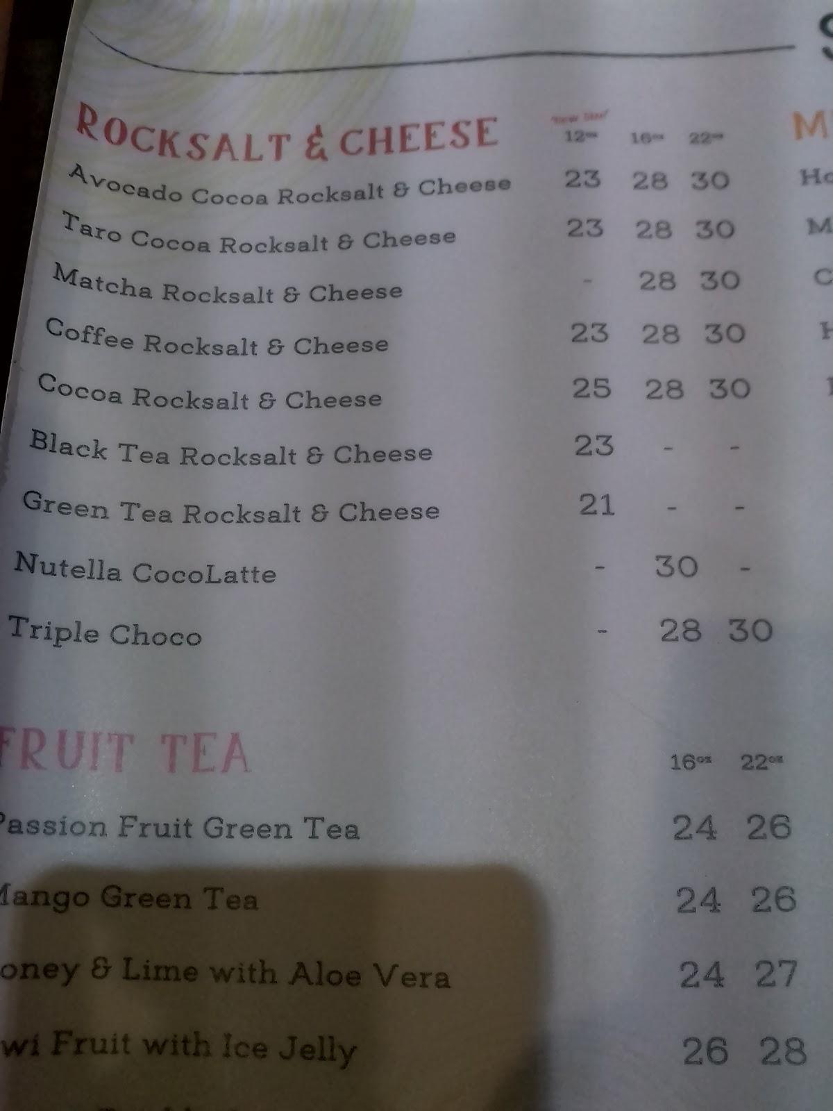 Menu at Share Tea cafe, Medan, HMRJ+MC7