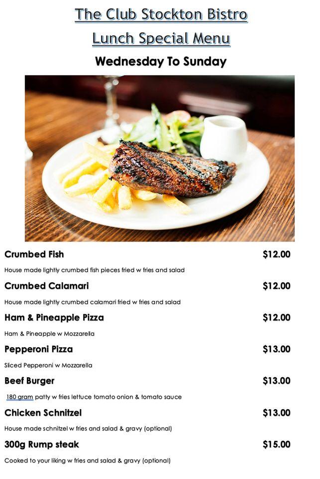 Menu at 3 Sicilians Ristorante @Club Stockton, Stockton