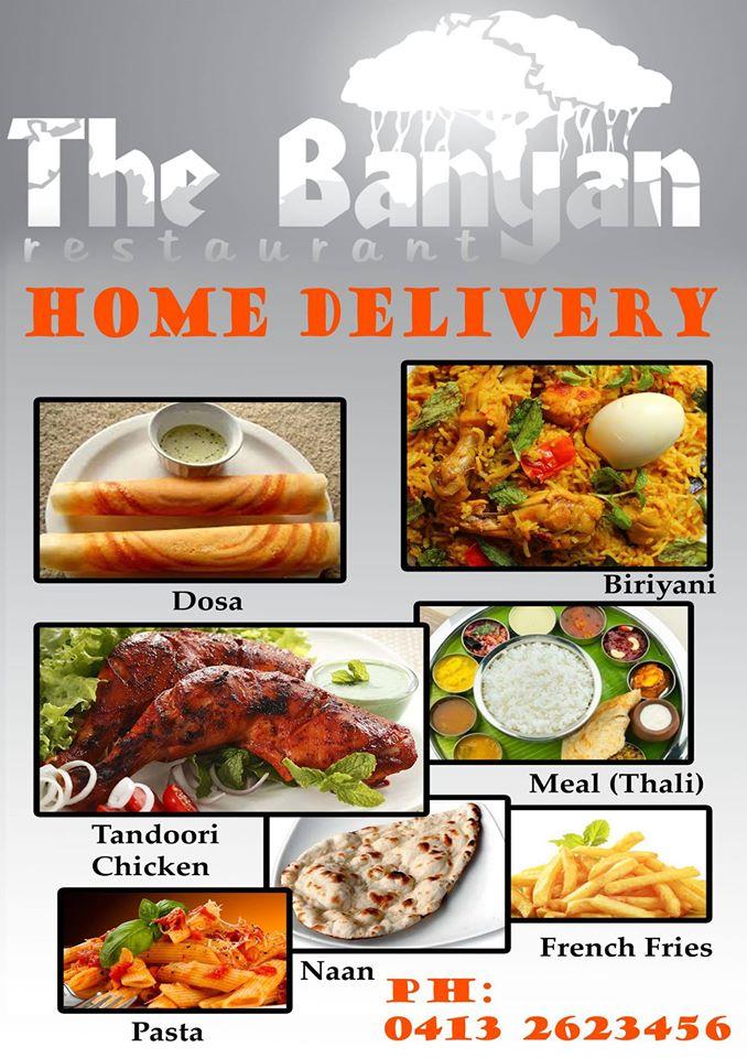Menu at The Banyan Restaurant, India
