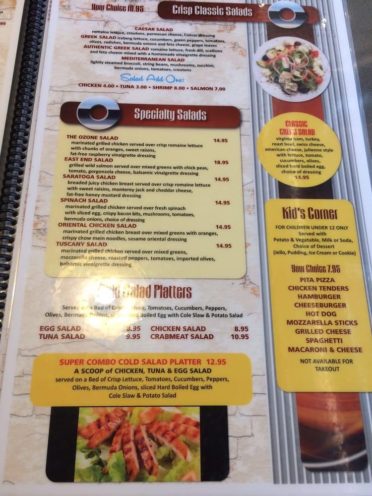 Menu at The Ozone Diner restaurant, New York City, 133-35 79th St
