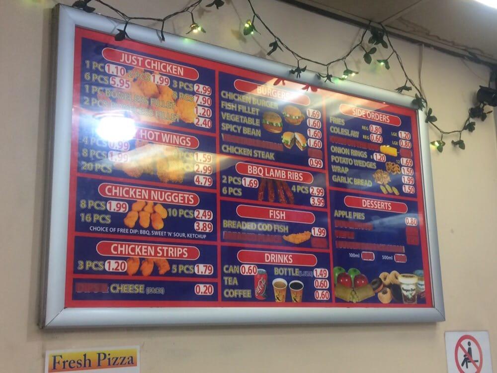 Menu at Burj Chicken & Pizza Shop fast food, London, 22 W Ham Ln