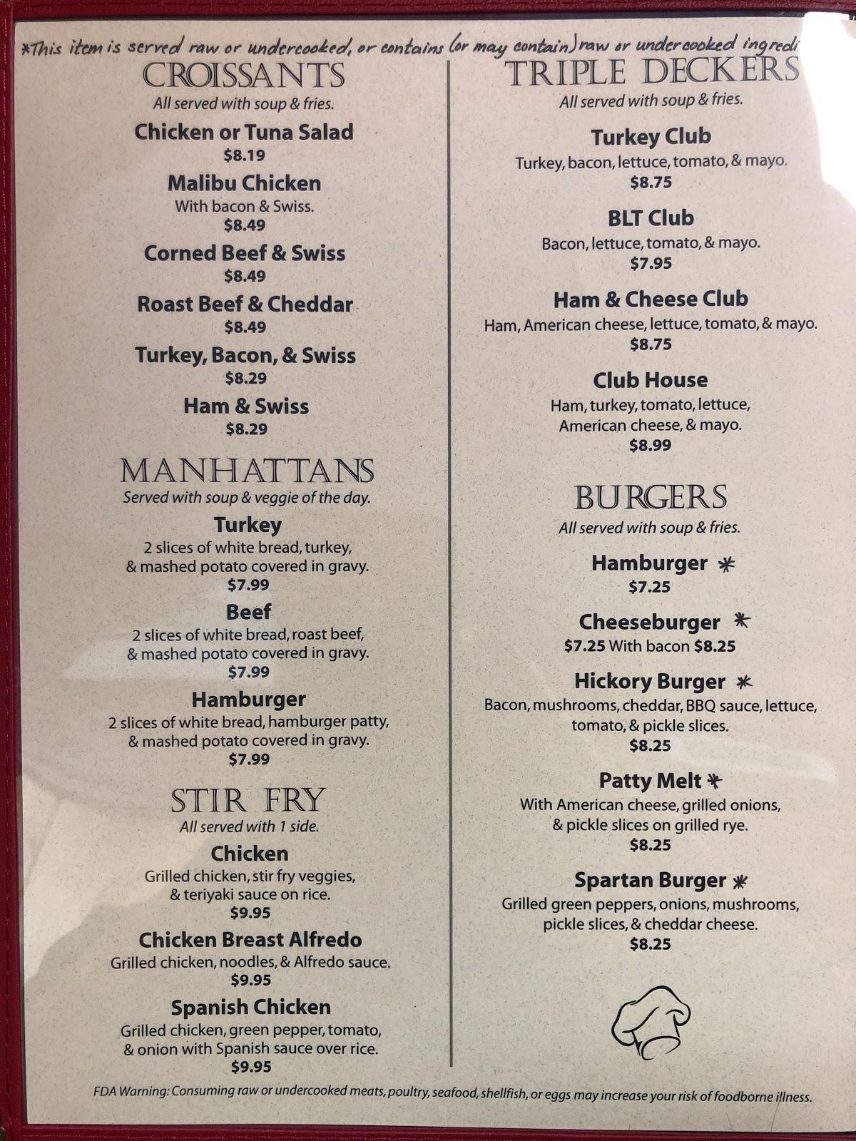 Menu at Sofia's Kitchen restaurant, Angola, N Wayne St