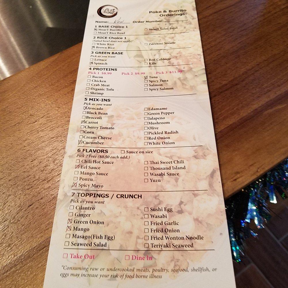 Menu at Moar Tea pub & bar, Indianapolis