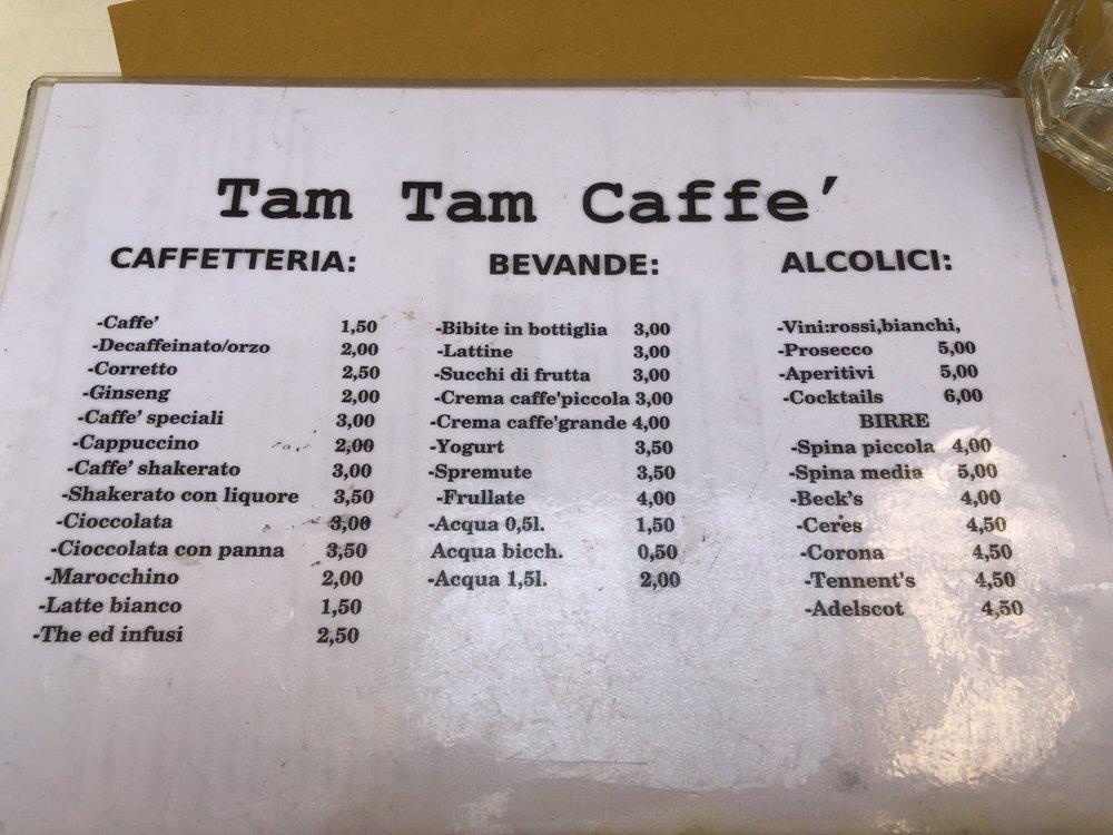 Speisekarte von Tam Tam pub & Bar, Genua