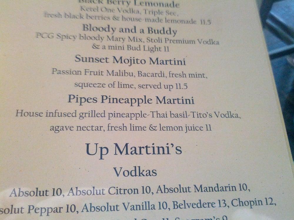 Menu at Pacific Coast Grill pub & bar, Encinitas