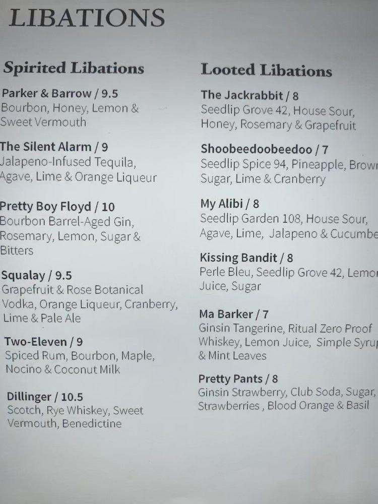 Menu at Heist + Co pub & bar, Harrison