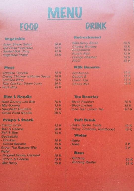 Menu at Lite Bite Cafe Singaraja, Sangsit