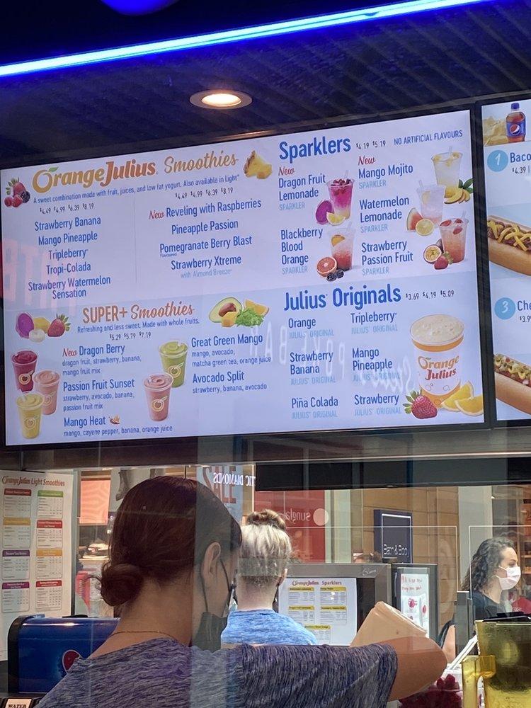 Menu at Orange Julius pub & bar, Langley Township, Fraser Hwy k4