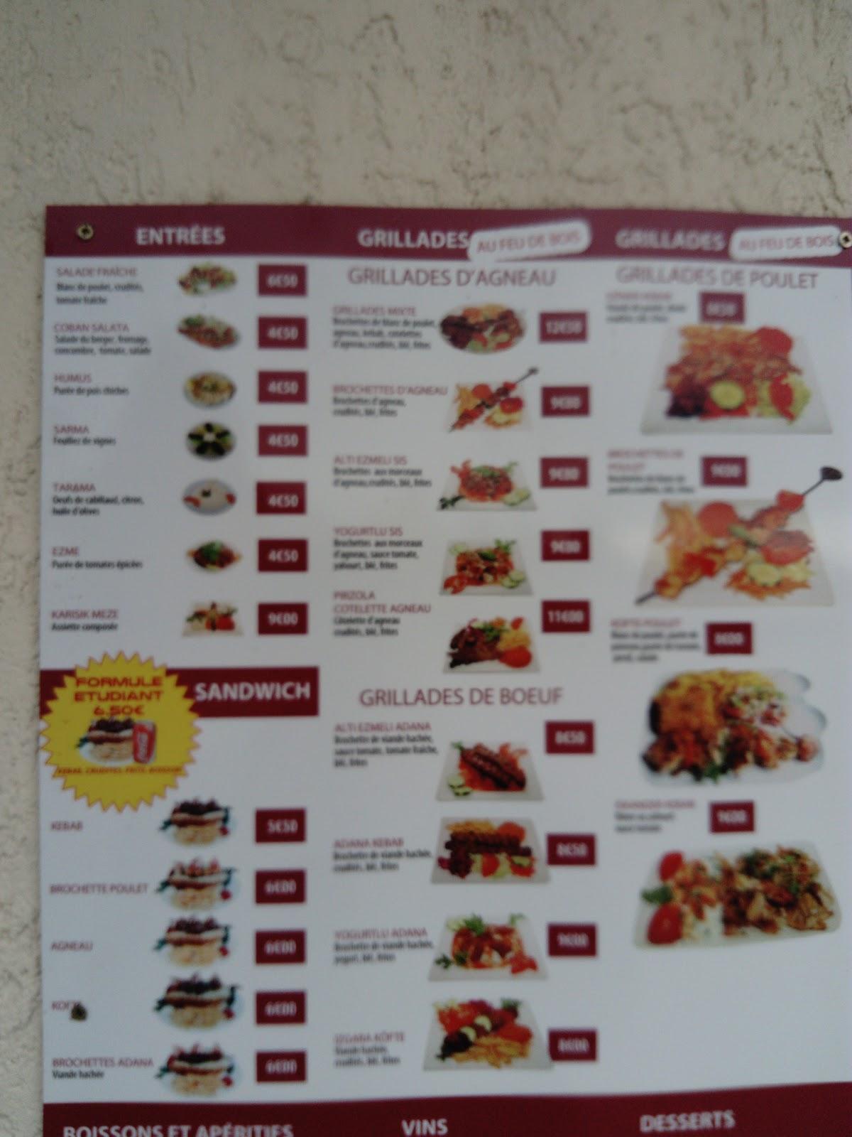 Menu at Le Fidéle restaurant, Bréval