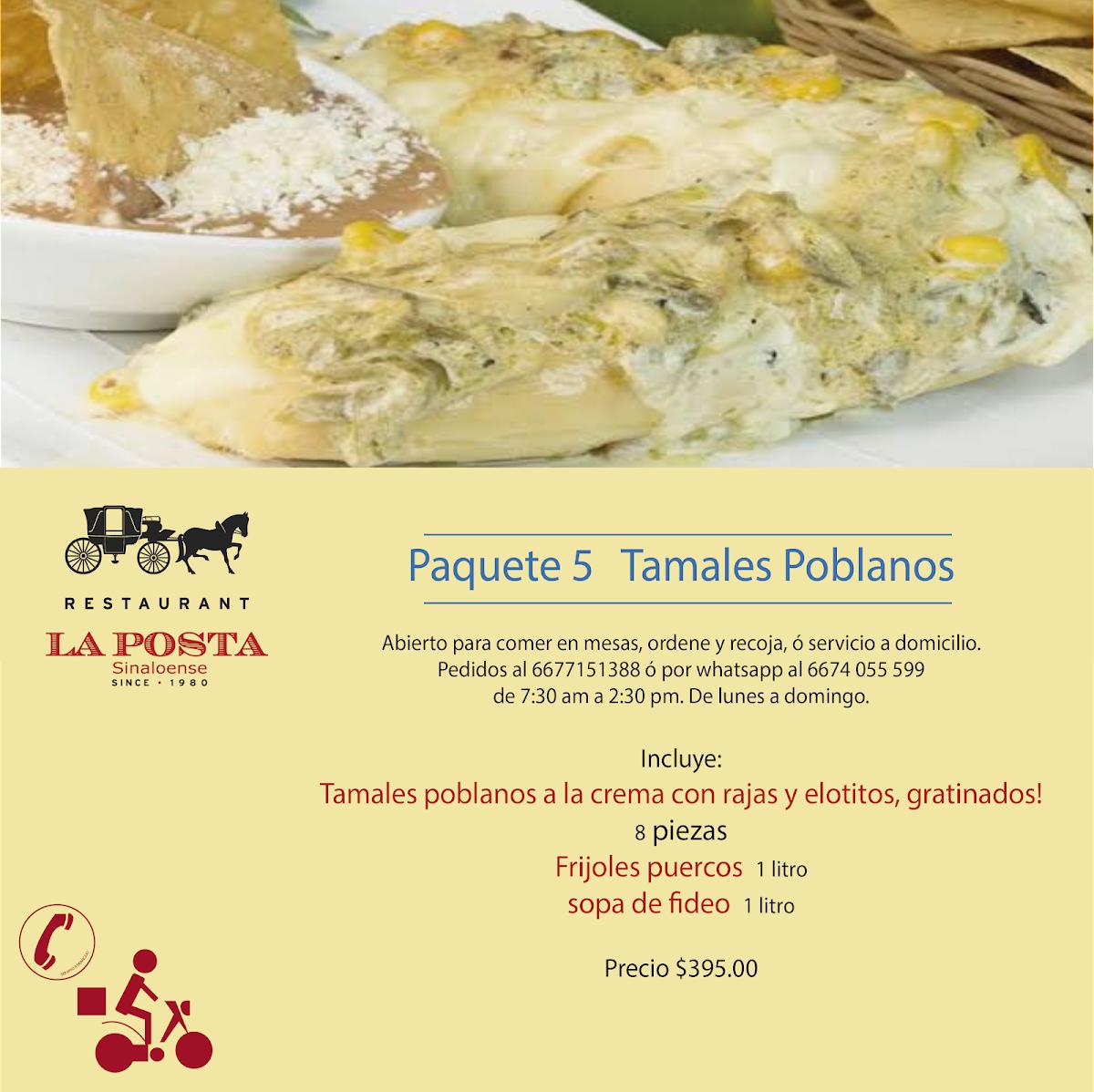 Menu at Restaurante La Posta, Culiacán, Calle Constitución 32