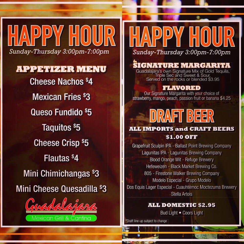Menu at Guadalajara Mexican Grill & Cantina restaurant, Temecula