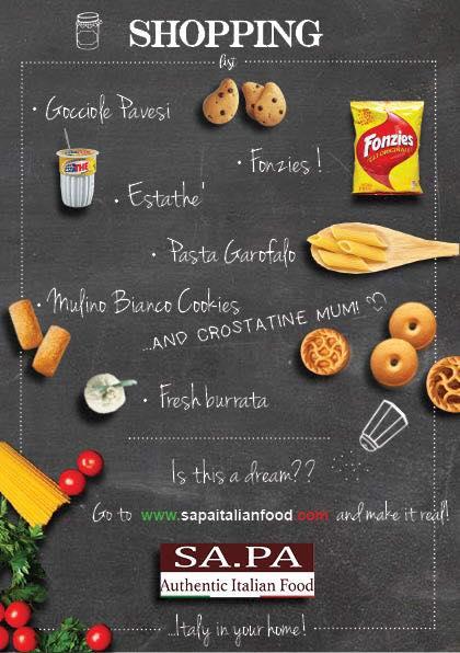 Menu at SAPA Authentic Italian Food restaurant, London