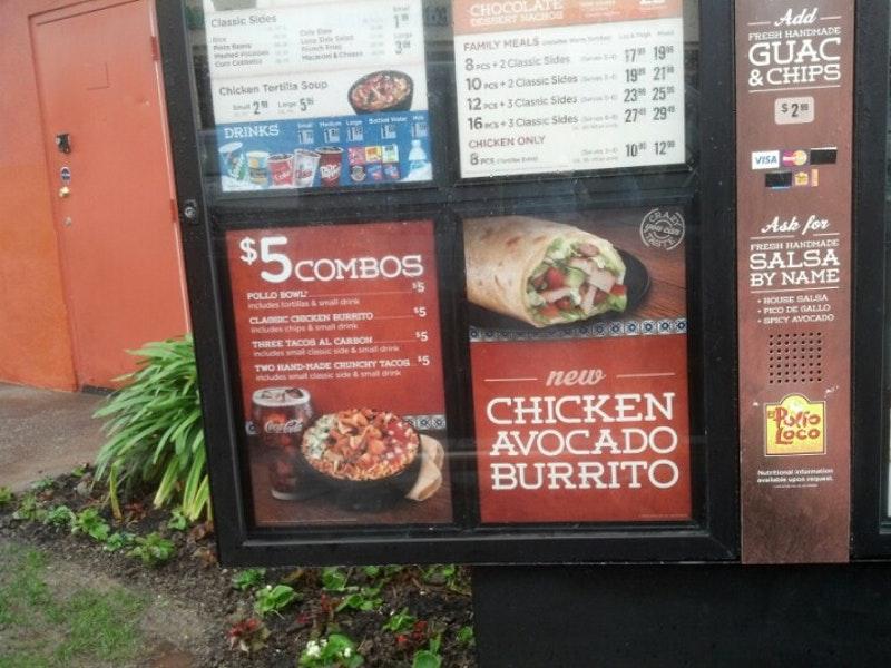 Menu at El Pollo Loco fast food, Chino Hills, Chino Hills Pkwy Unit 210