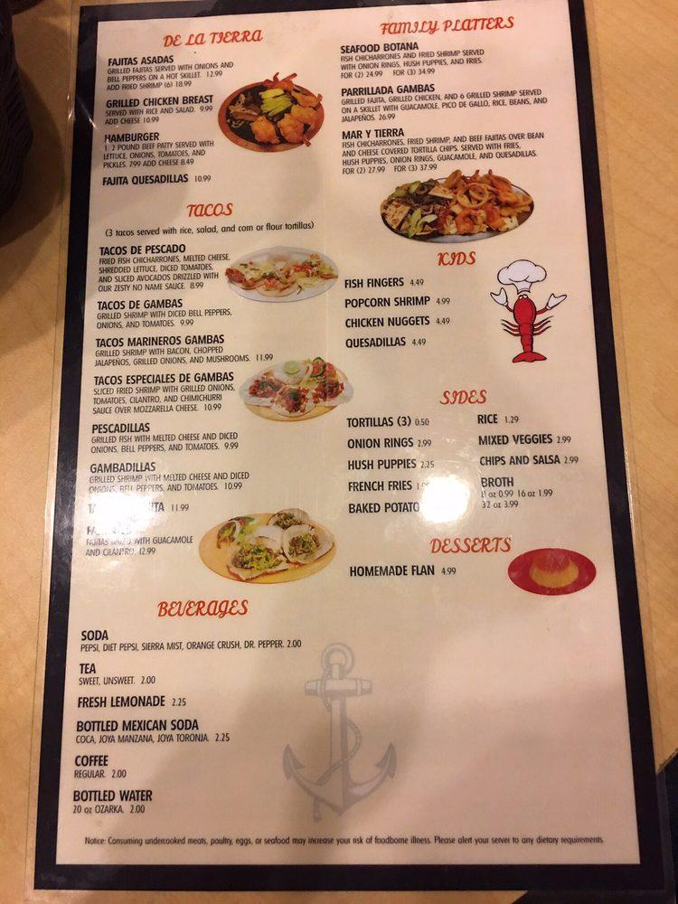Menu at Gambas Seafood Grill pub & bar, Edinburg