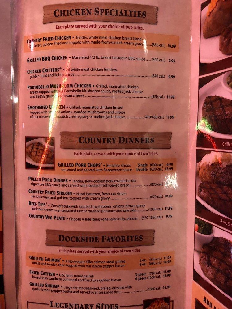 Menu at Texas Roadhouse steakhouse, Prosper, S Preston Rd