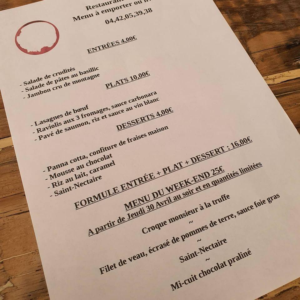 Carta de Restaurant Le Bec Fin, Fos-sur-Mer