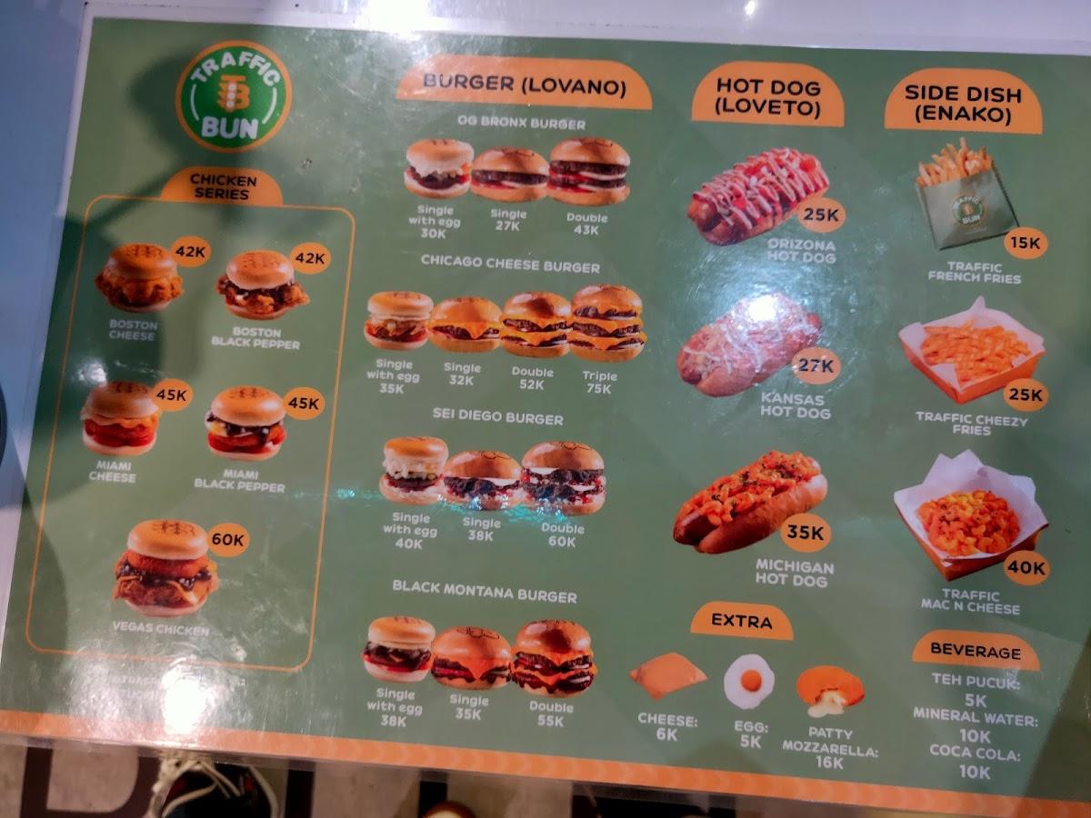 Menu at Traffic Bun Bendungan Hilir restaurant, Central Jakarta