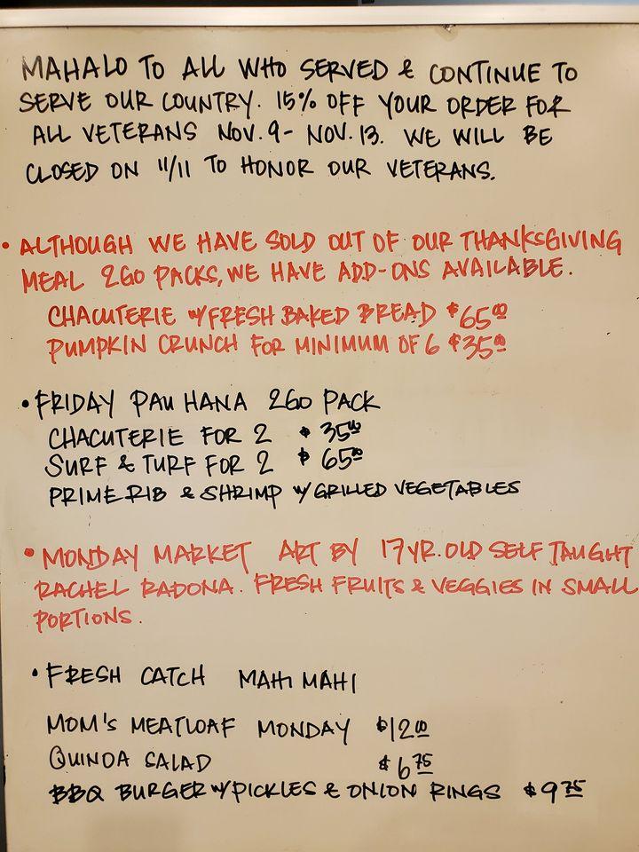 Menu at Burgers On Bishop restaurant, Honolulu, 745 Fort St