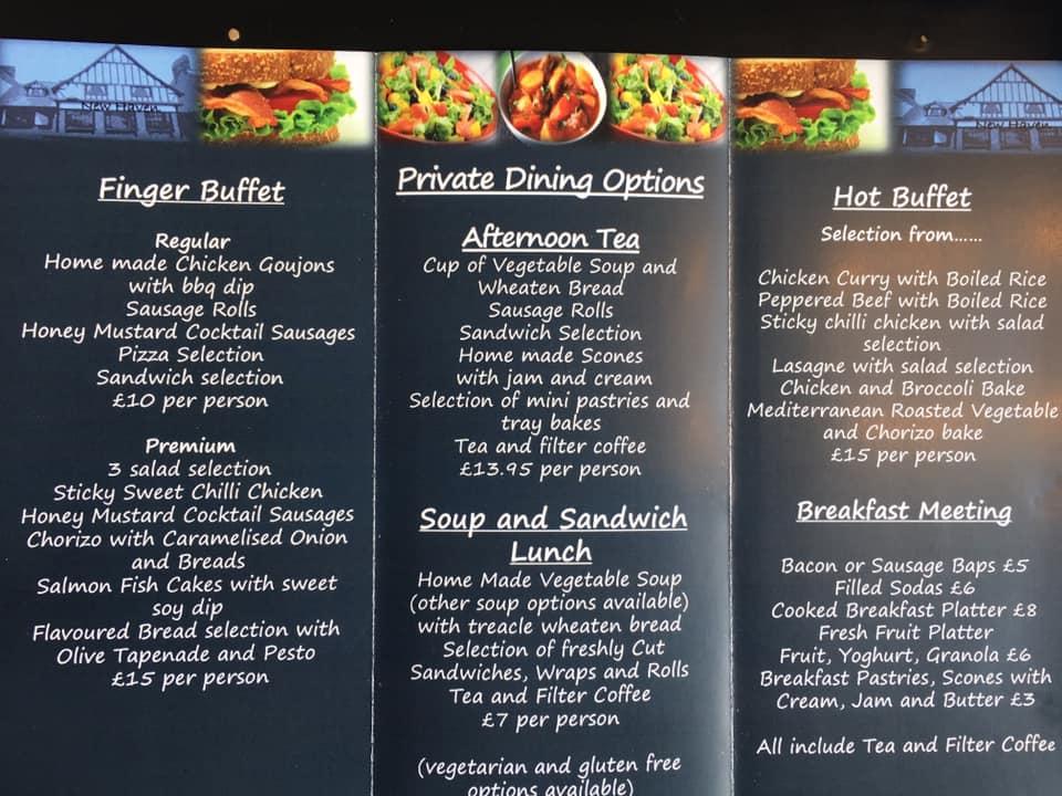 Menu at New Haven cafe, Lurgan