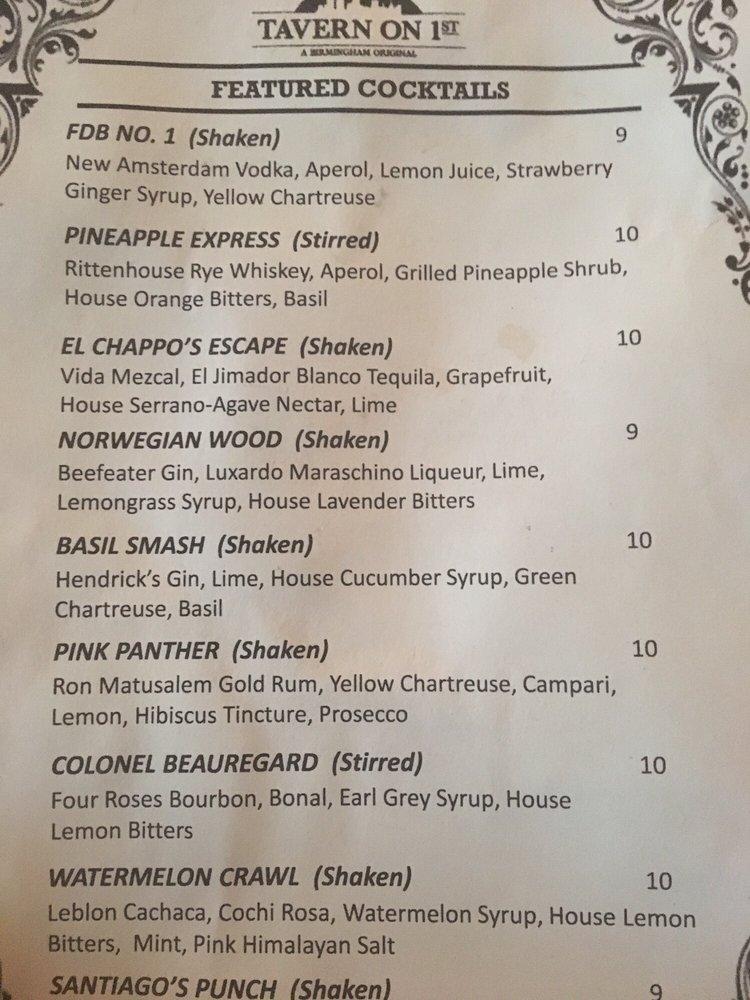 Menu at PAPER DOLL pub & bar, Birmingham