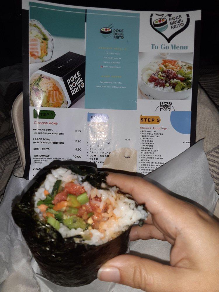 Menu at POKE BOWL RRITO pub & bar, Salinas