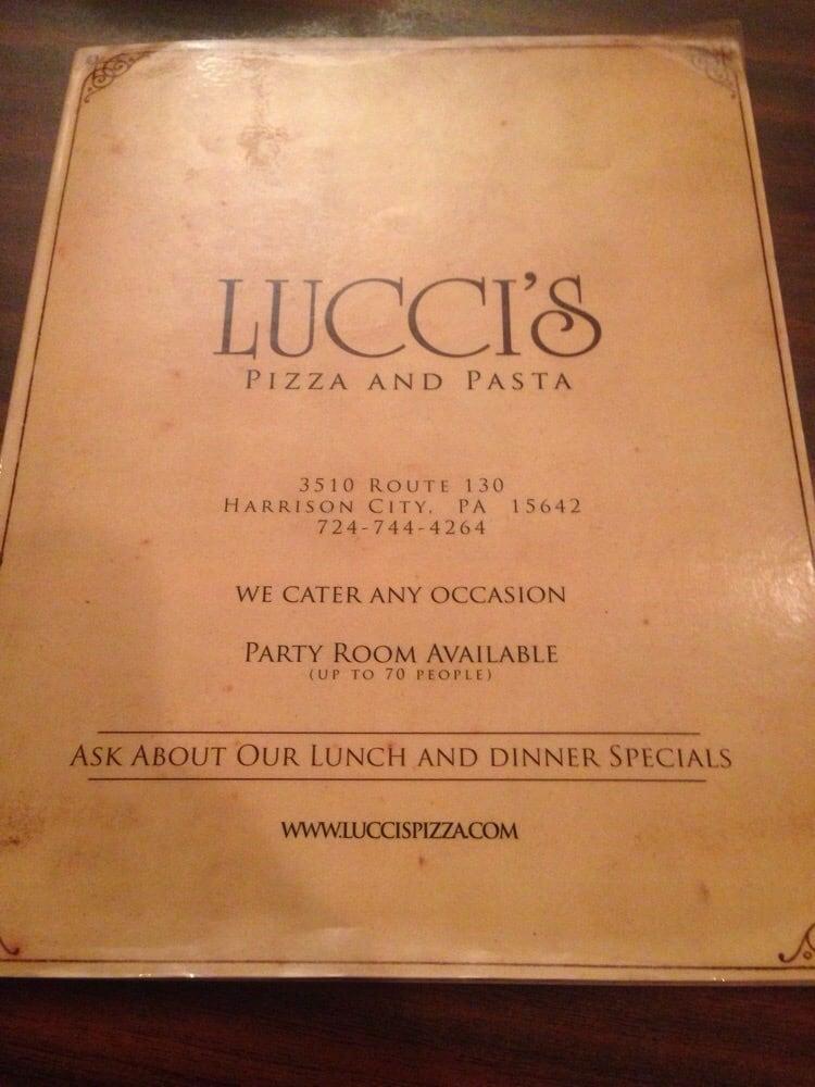 Menu at Lucci's Pizza & Pasta pizzeria, Manor