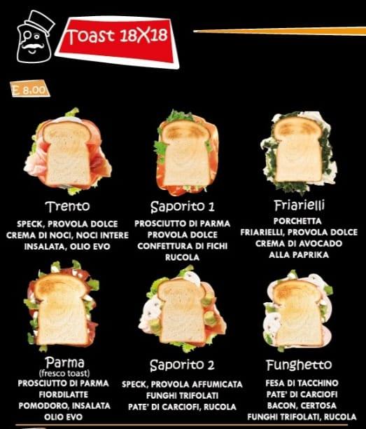 Menu da Mr Toast ristorante, Vasto, Viale della Dalmazia