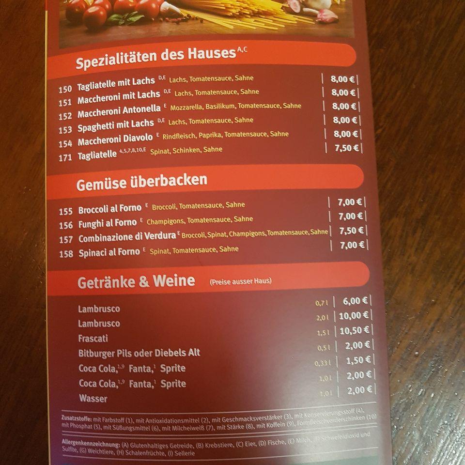Speisekarte von Pizzeria da Pino, Mönchengladbach