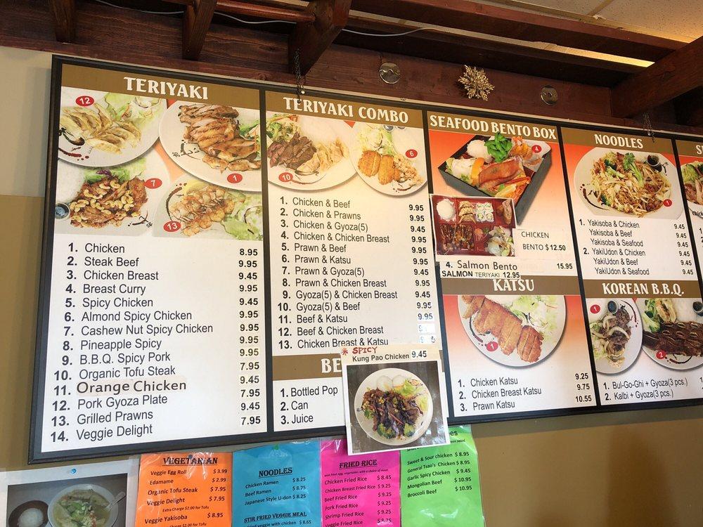 Menu at Toshi's Teriyaki restaurant, Mercer Island, SE 68th St #118