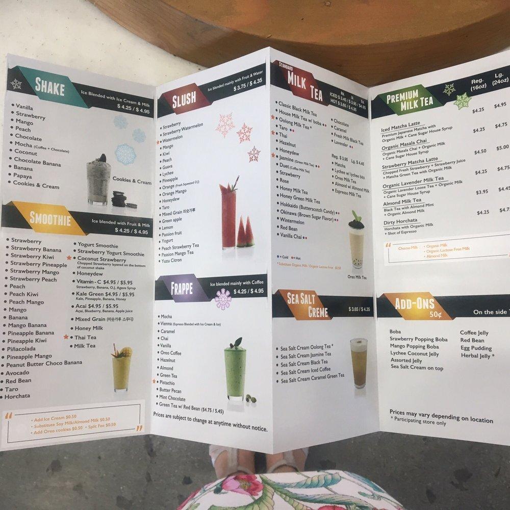 Menu at Boba Loca pub & bar, Artesia