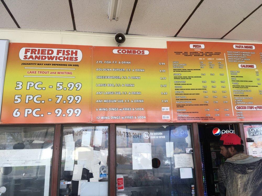 Menu at Phat Phillies pizzeria, Petersburg