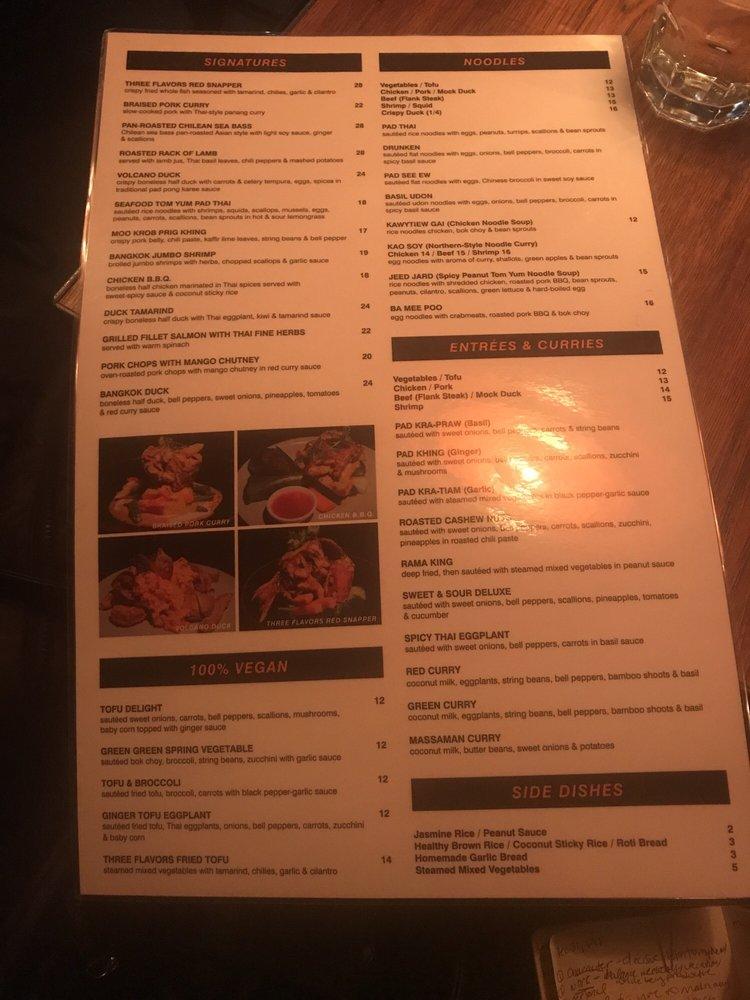 Menu at Thai 72 pub & bar, West New York