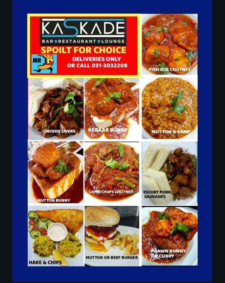 Menu at KASKADE BAR RESTAURANT LOUNGE, Durban