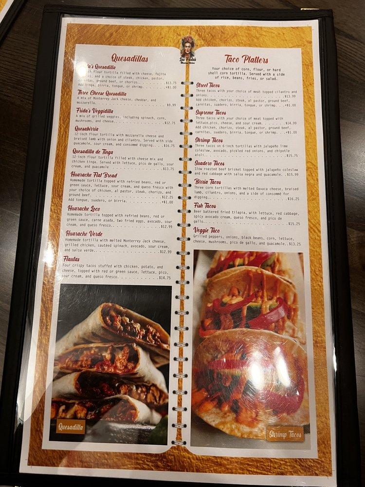 Menu at Las Frida’s Mexican Kitchen East Norriton restaurant, East Norriton