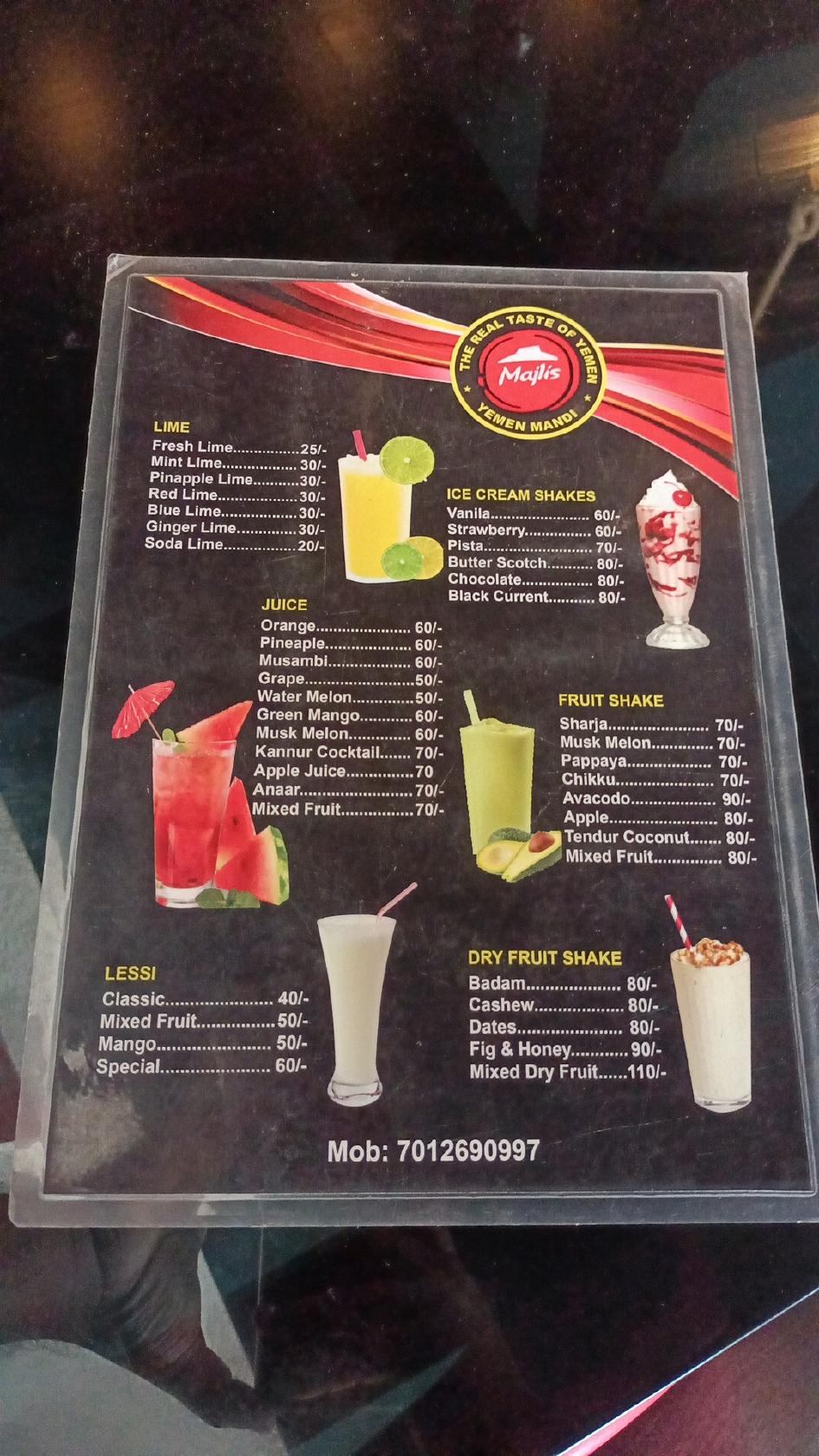 Menu at Majilis Mandhi Restaurant, Kuravilangad