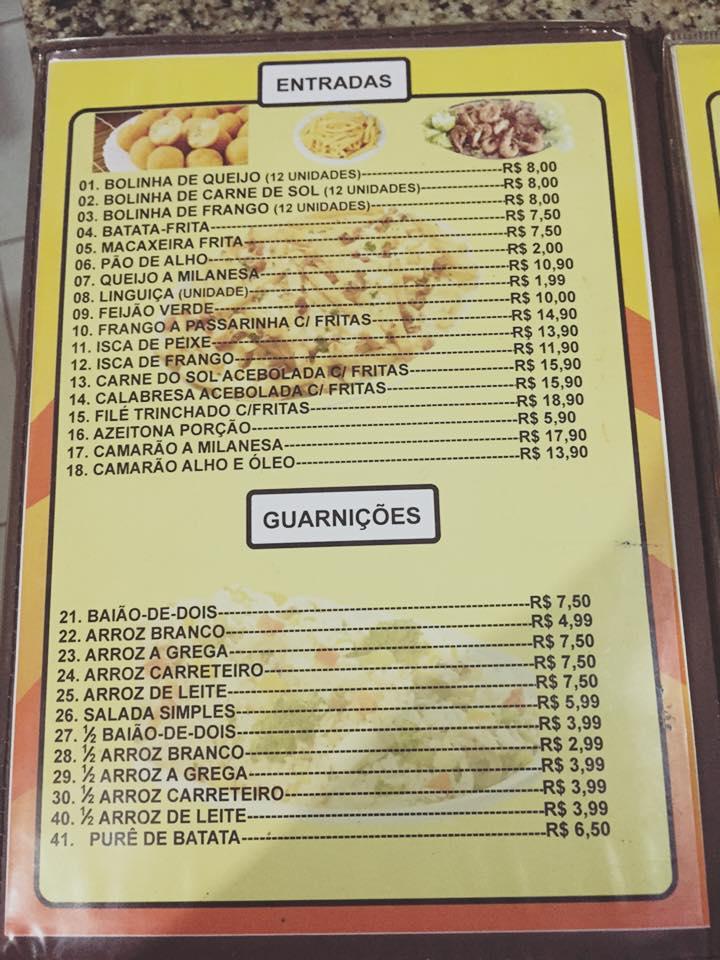 Menu at Picanha Metropolitana restaurant, Caucaia