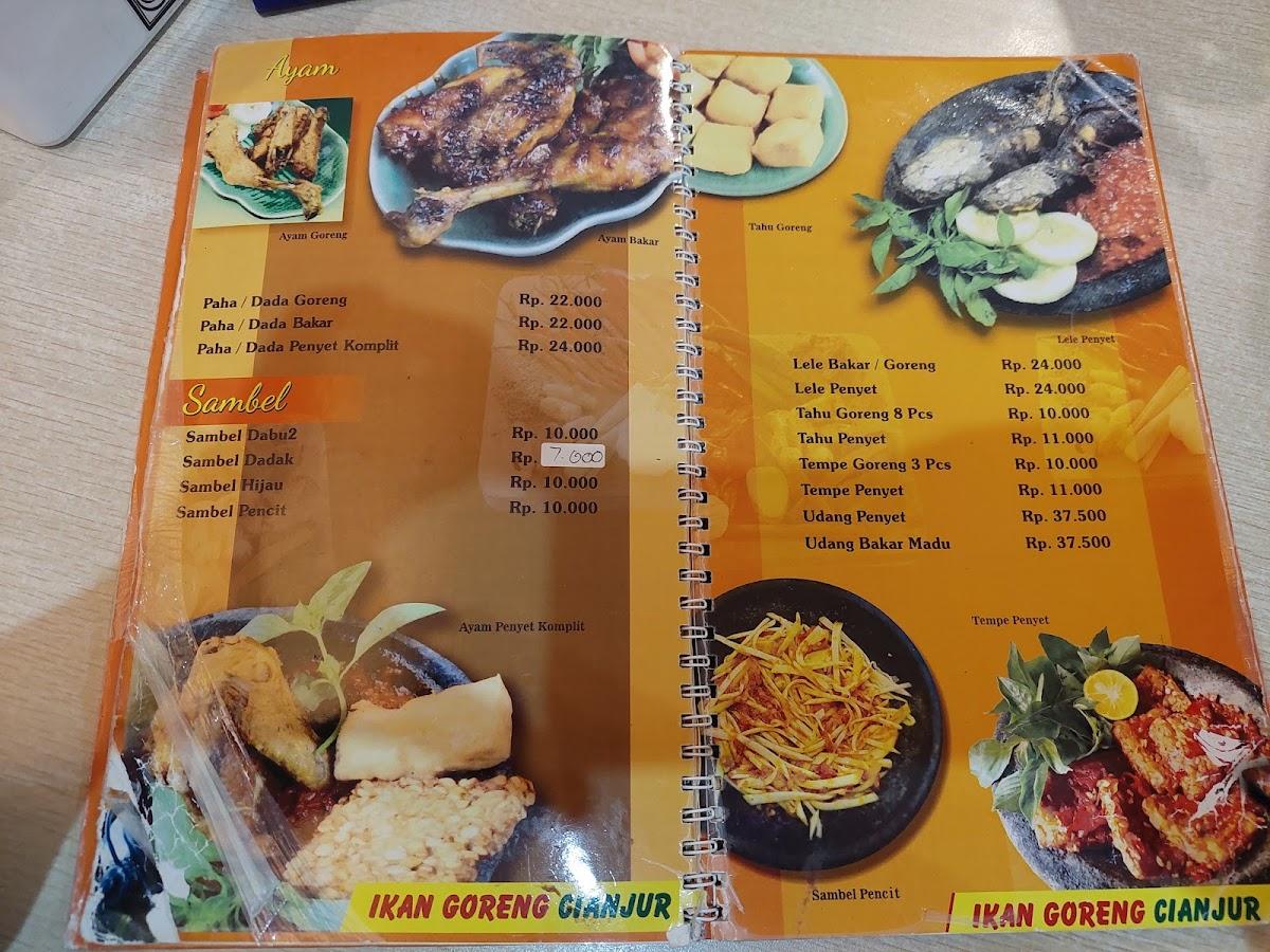 Menu at IKAN GORENG CIANJUR Cirebon restaurant, Cirebon