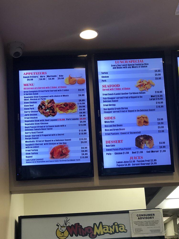 Carta del restaurante WingMania, Homestead