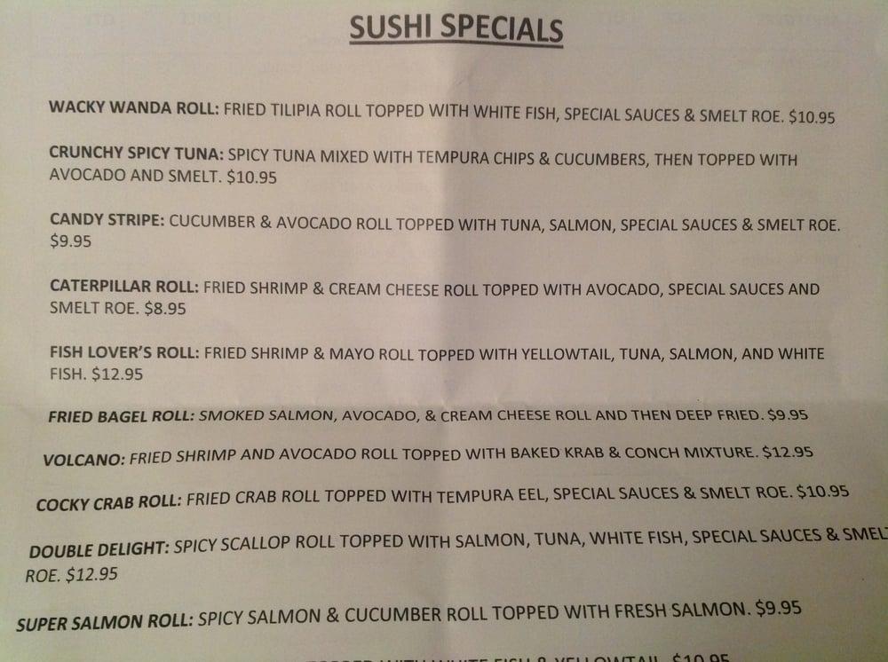Menu at Pattaya Thai Restaurant, Clearwater