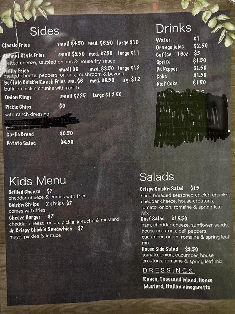 Menu at Preference restaurant, Anchorage