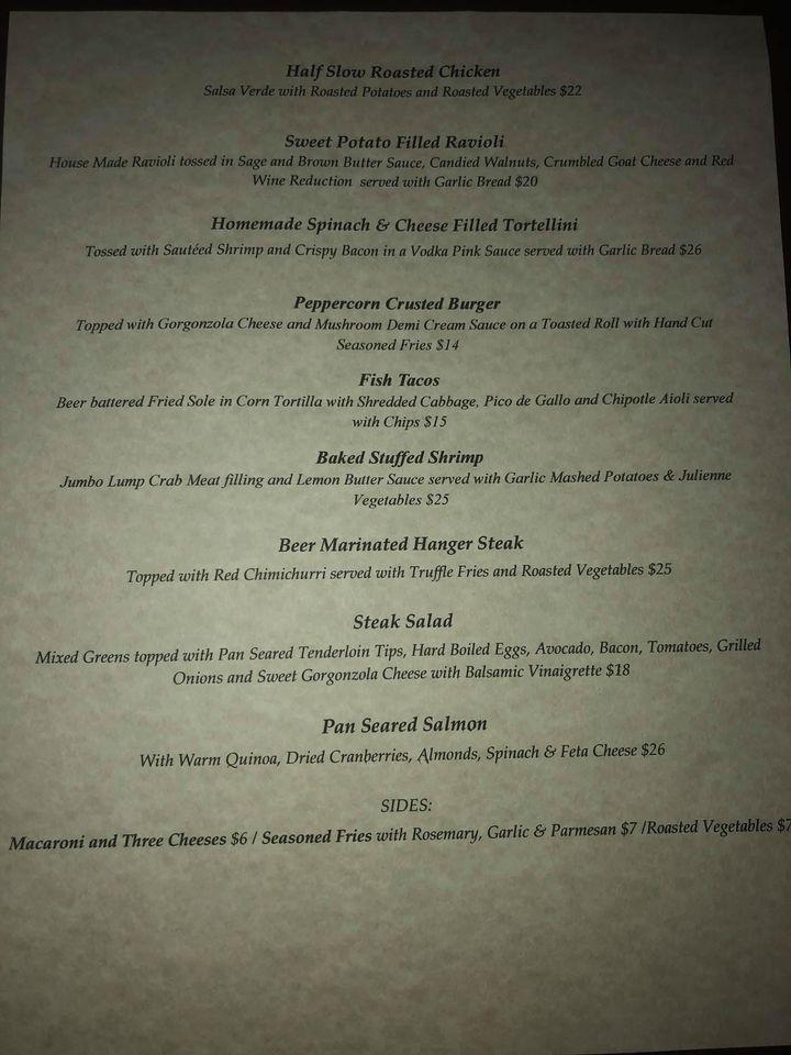 Menu at wildfire grill desserts, Montgomery, 74 Clinton St