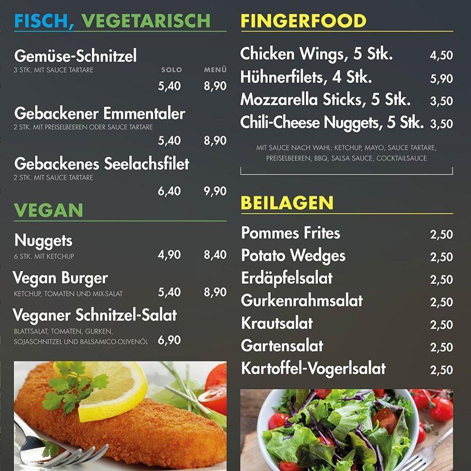 Speisekarte von Schnitzel restaurant, Vösendorf